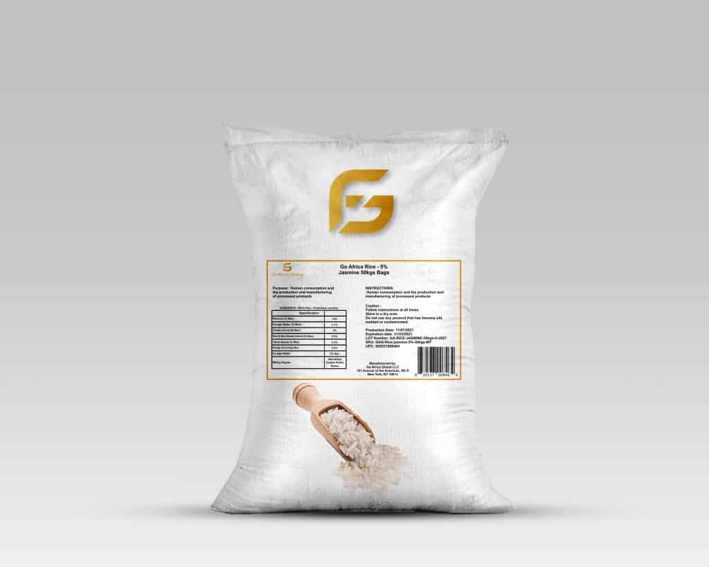 Go Africa® Rice - 100% Broken 50kg Bags (Sold per MT) - Go Africa Trading