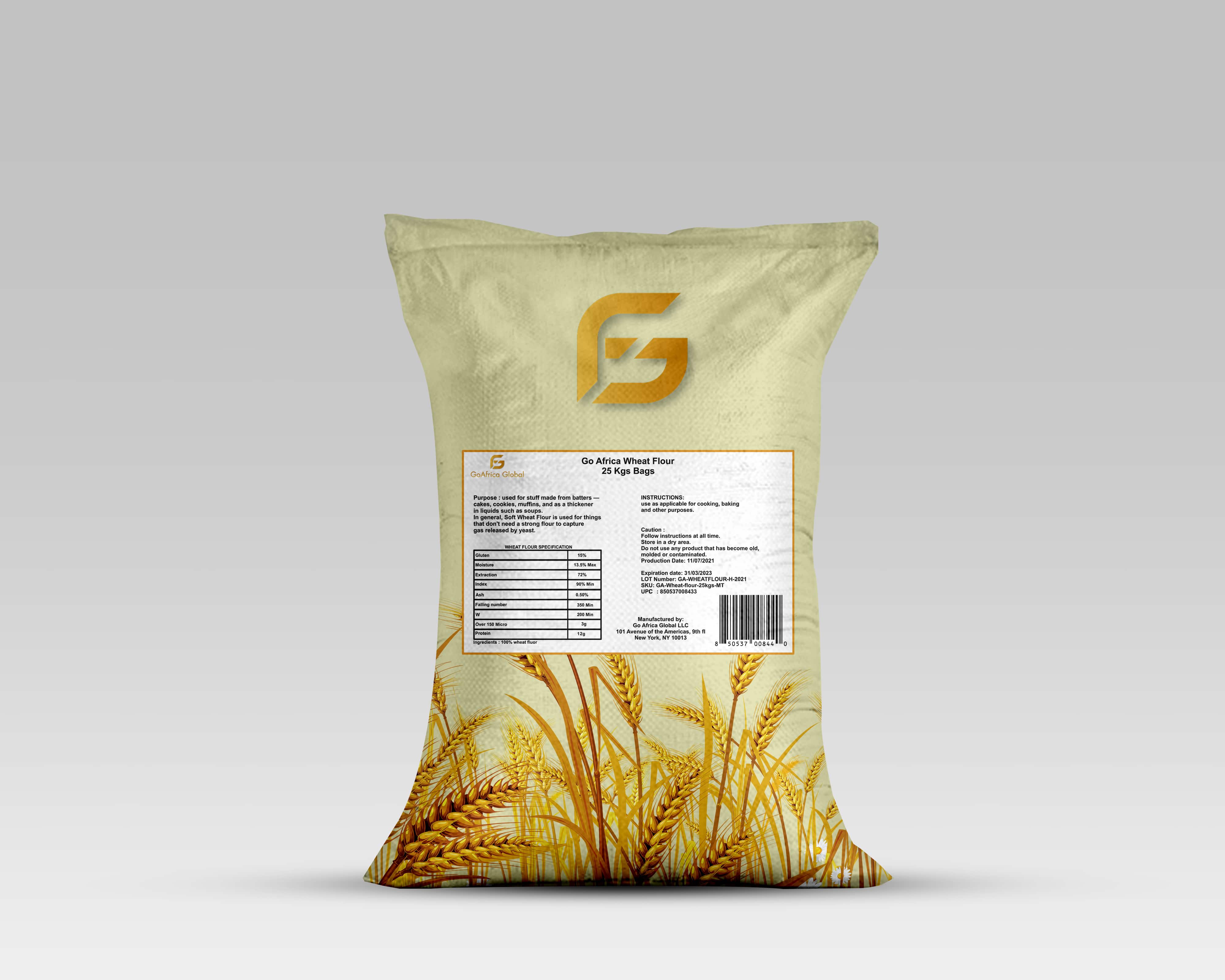 Go Africa® Wheat Flour, 25 Kgs Bags (Sold Per MT) - Go Africa Trading